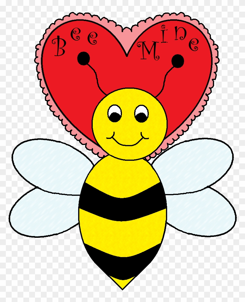 Valentines Day Clipart Bee - Clipart Of A Bees - Full Size PNG Clipart ...