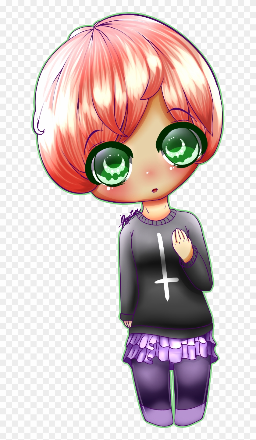 Pastel Goth Chibi By Splatter-pop - Cartoon - Free Transparent PNG ...