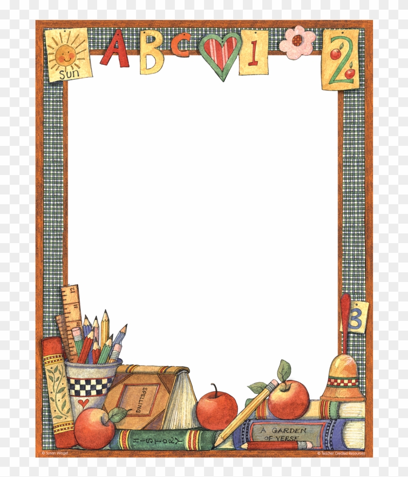 Tcr4795 School Time Computer Paper From Susan Winget Paper Border 