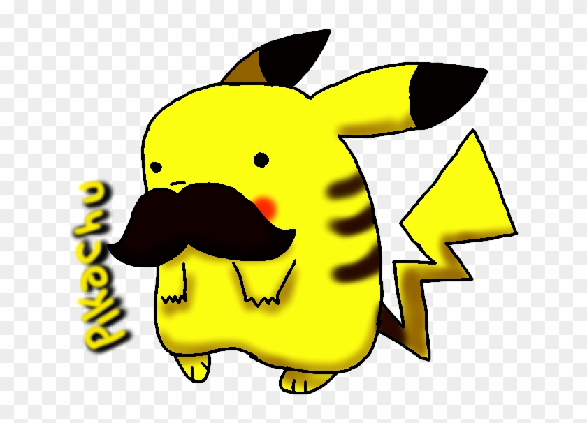 Moustache Pikachu By Kira 439 Star - Cartoon - Full Size PNG Clipart ...