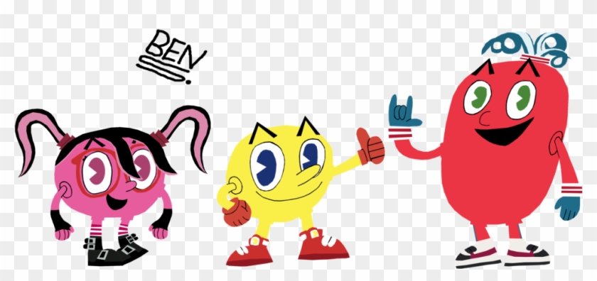 Pac-man And Friends By Democomics - Cartoon - Full Size PNG Clipart ...