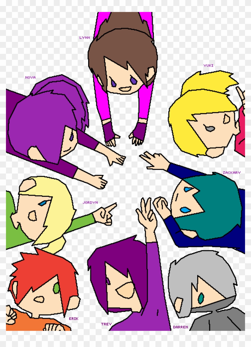 Group Huddle - Cartoon - Full Size PNG Clipart Images Download