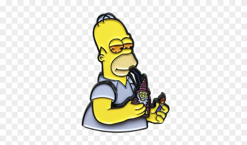 Blazed Homer Pin - Cartoon - Full Size PNG Clipart Images Download