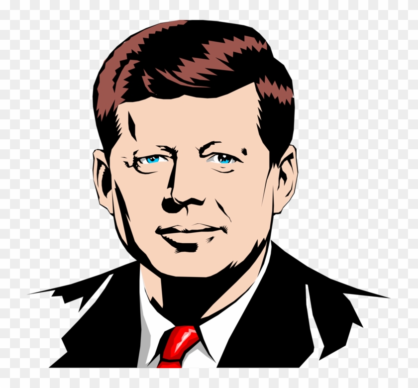 Vector Illustration Of John F - John F Kennedy Cartoon - Full Size PNG ...