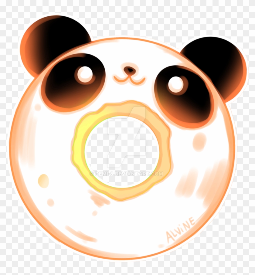 Donut Panda By Demi-8 - Circle - Full Size PNG Clipart Images Download