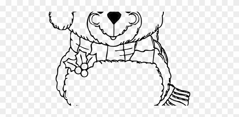 Astonishing Christmas Clipart Black And White Drawing - Christmas Bear ...