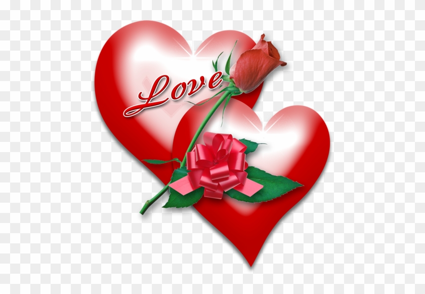 Valentine Clipart Set2 53 - Valentine Roses And Hearts - Full Size PNG ...
