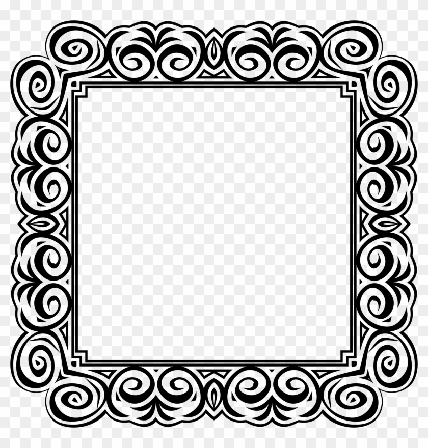 Black Frame Design 2 - Black Design Frames Png - Full Size PNG Clipart Images Download