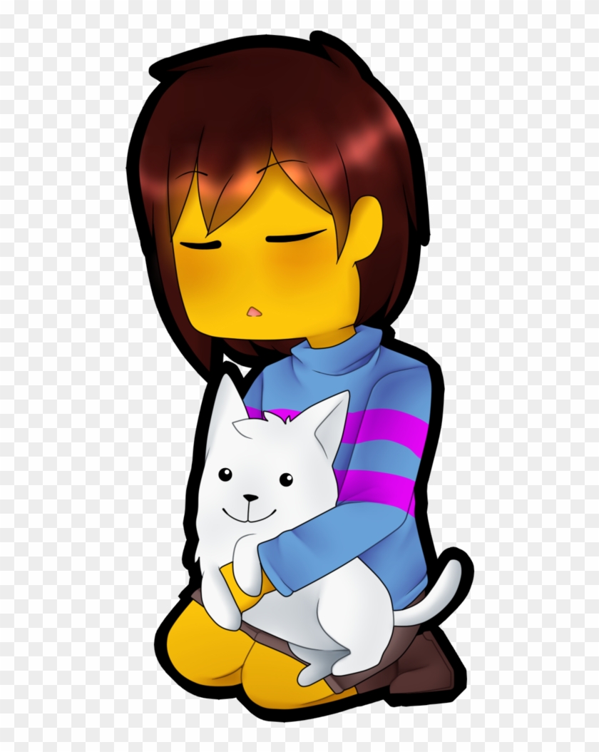 Frisk N Annoying Dog By Shadowd-blocky - Cartoon - Full Size PNG ...