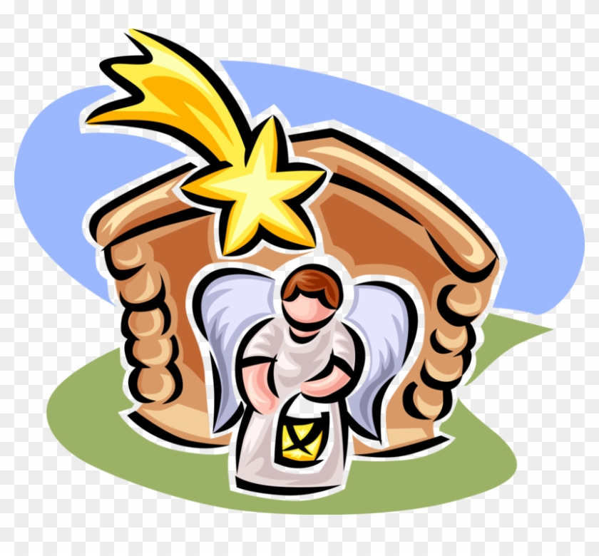Vector Illustration Of Festive Season Christmas Nativity - Vector ...