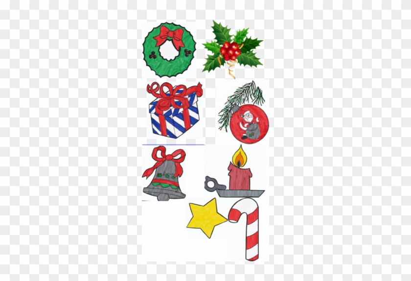 Christmas Crafts Clipart - 5 Symbols Of Christmas - Full Size PNG ...