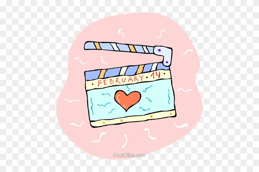 Valentines Day Clapper Board Royalty Free Vector Clip - Png De Claquete ...