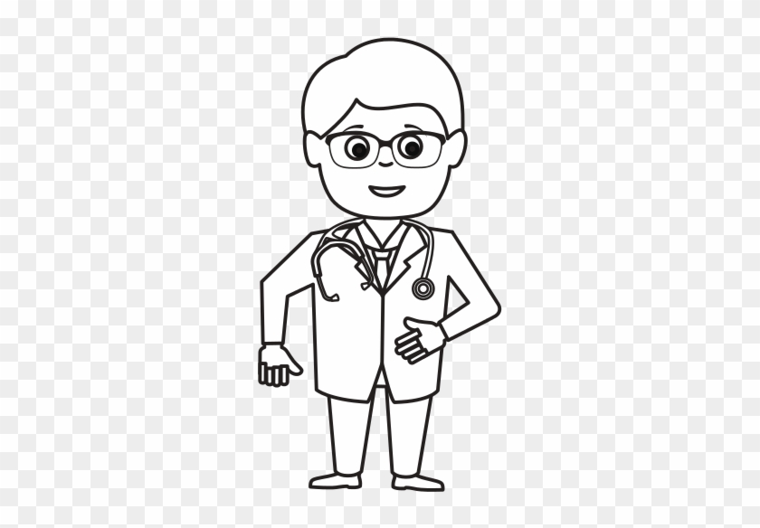 Doctor Cartoon Images - Doctor Cartoon Png Black And White - Full Size ...