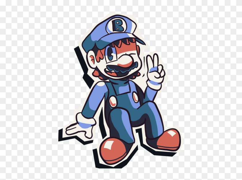 Blue Mario - Cartoon - Free Transparent PNG Clipart Images Download