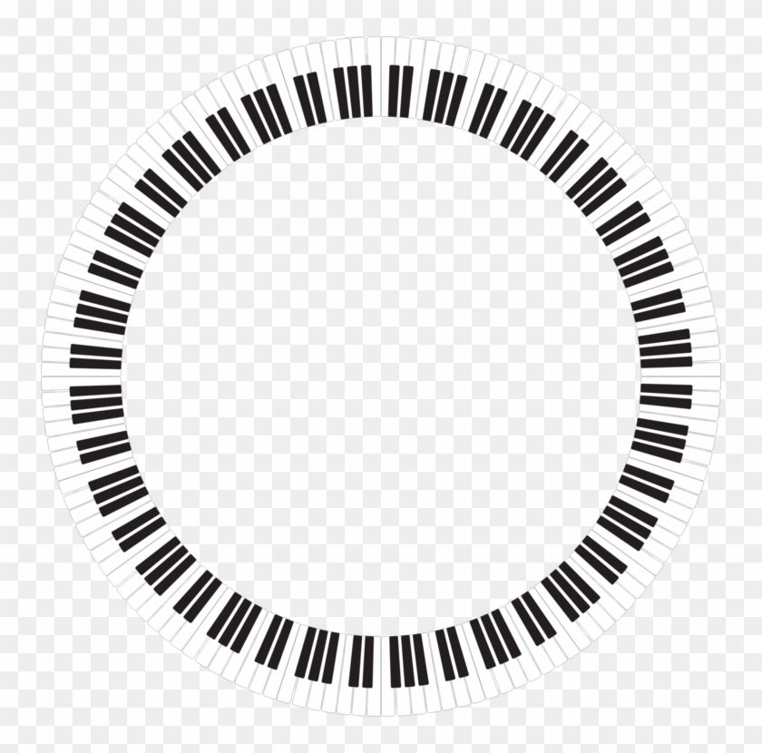 Musical Keyboard Piano Circle - Piano Keys Circle Png - Full Size PNG ...