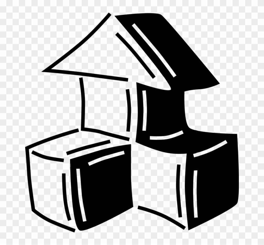 Vector Illustration Of Child's Play Toy Building Blocks - Vector ...