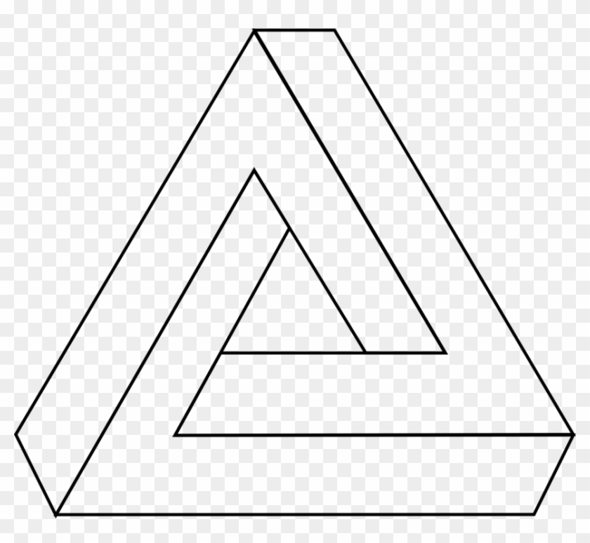 Penrose Triangle Optical Illusion Optics - Impossible Triangle Optical ...