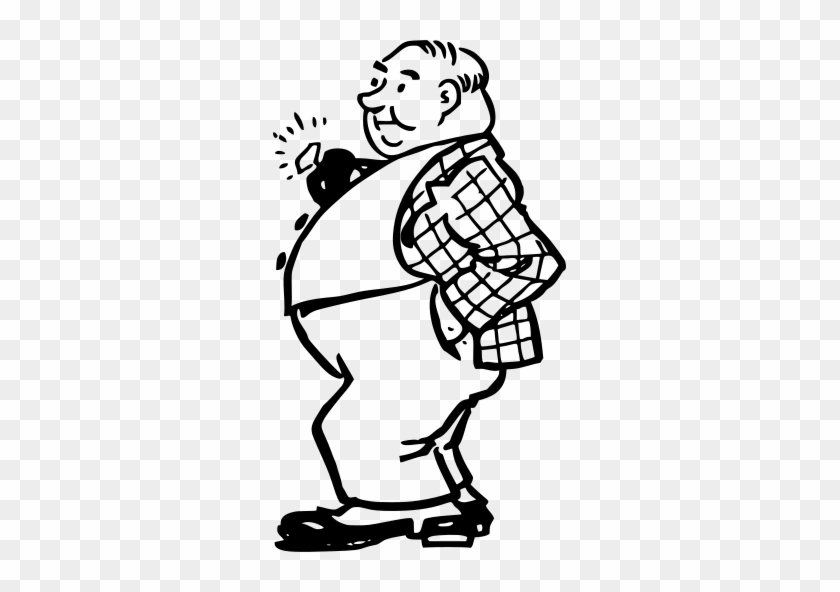 Info - Outline Picture Of Fat Man - Full Size PNG Clipart Images Download