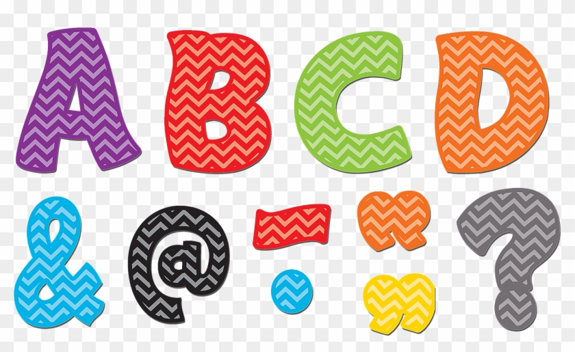 Chevron Funtastic Font 3" Magnetic Letters - Chevron Funtastic Font 3 ...