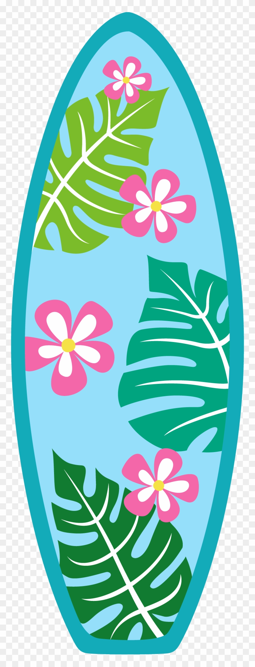 Summer Clipartbeach - Hawaiian Surf Board Clipart - Full Size PNG ...