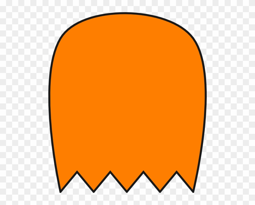 Orange Pacman Ghost Clip Art - Pac Man Blue Ghosts Clipart - Full Size ...