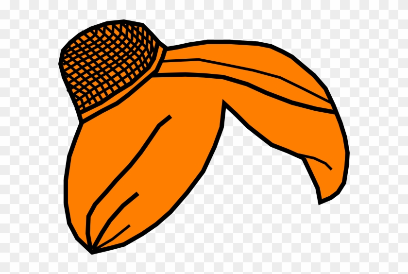Hair W/net Orange Clip Art At Clker - Clip Art Orange Wig - Full Size ...