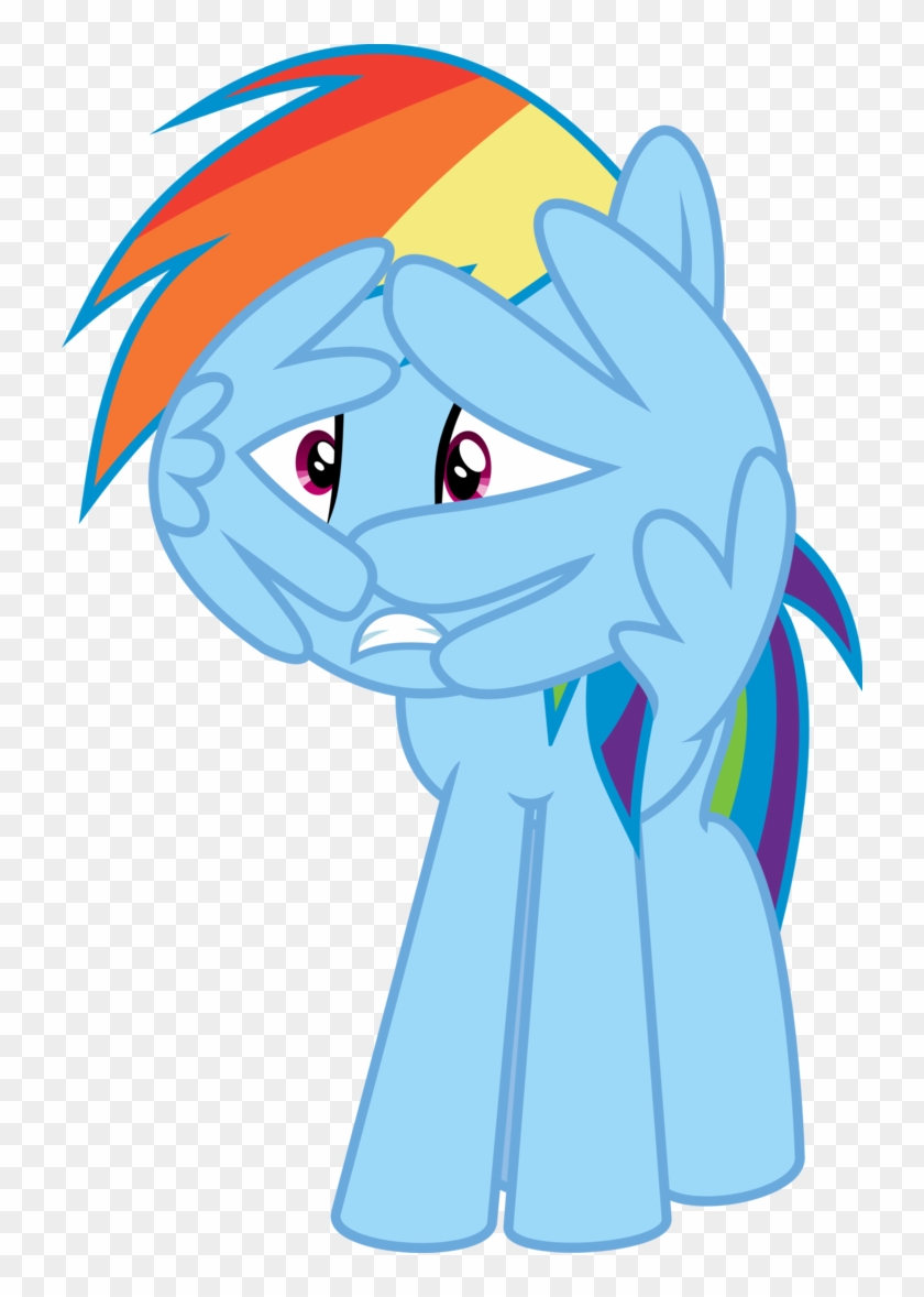 Rainbow Dash Frightened By Iscord - Rainbow Dash Frightened - Full Size ...