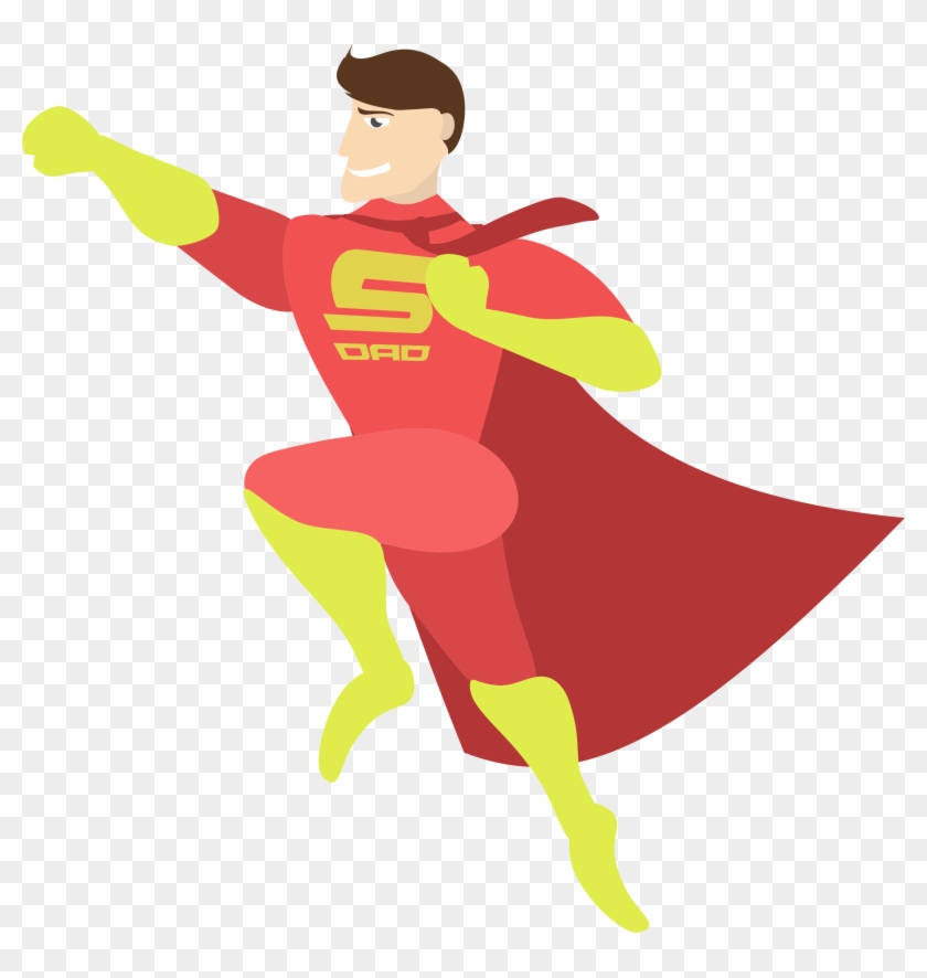 Free To Use Amp Public Domain Father - Super Hero Red Cartoon - Full ...