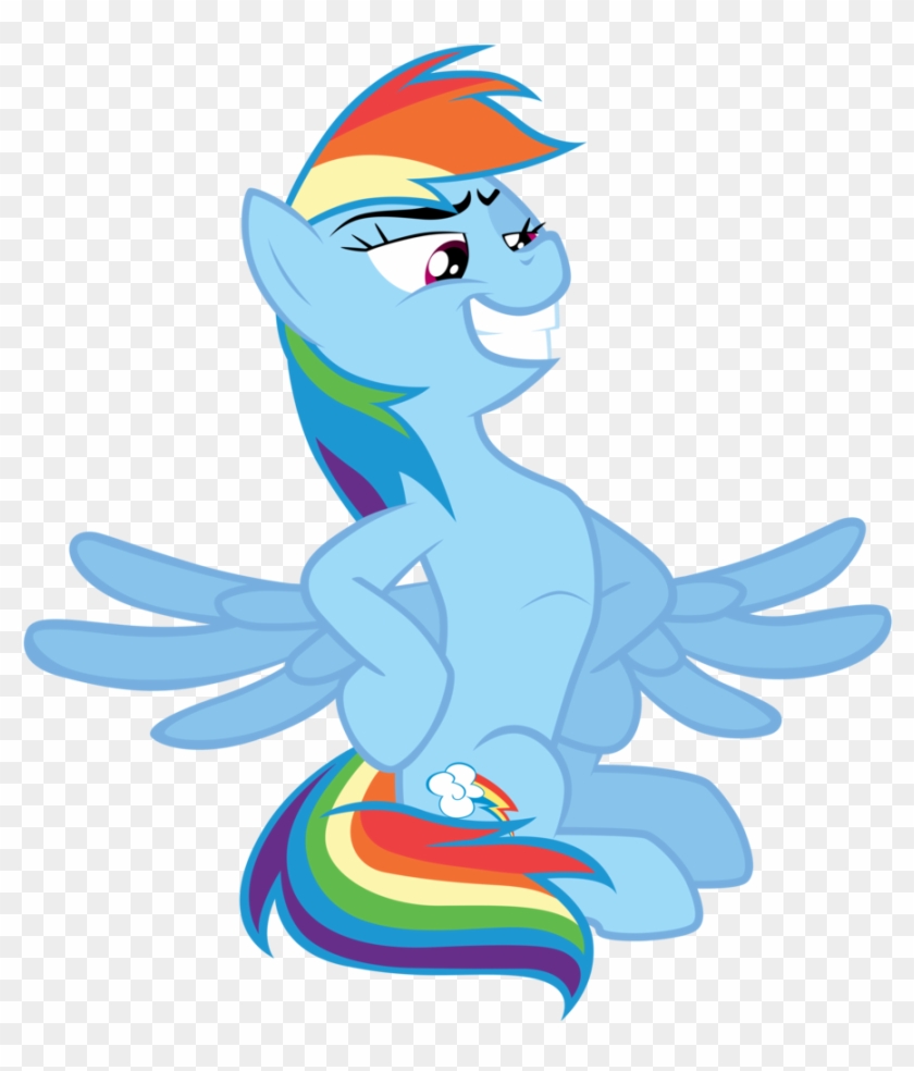 Rainbow Dash Spreads Her Wings And Grins By Tardifice - Cartoon - Full ...