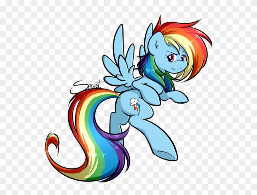 Rainbow Dash By Secret-pony - Dela Pony Rainbow Dash - Full Size PNG ...
