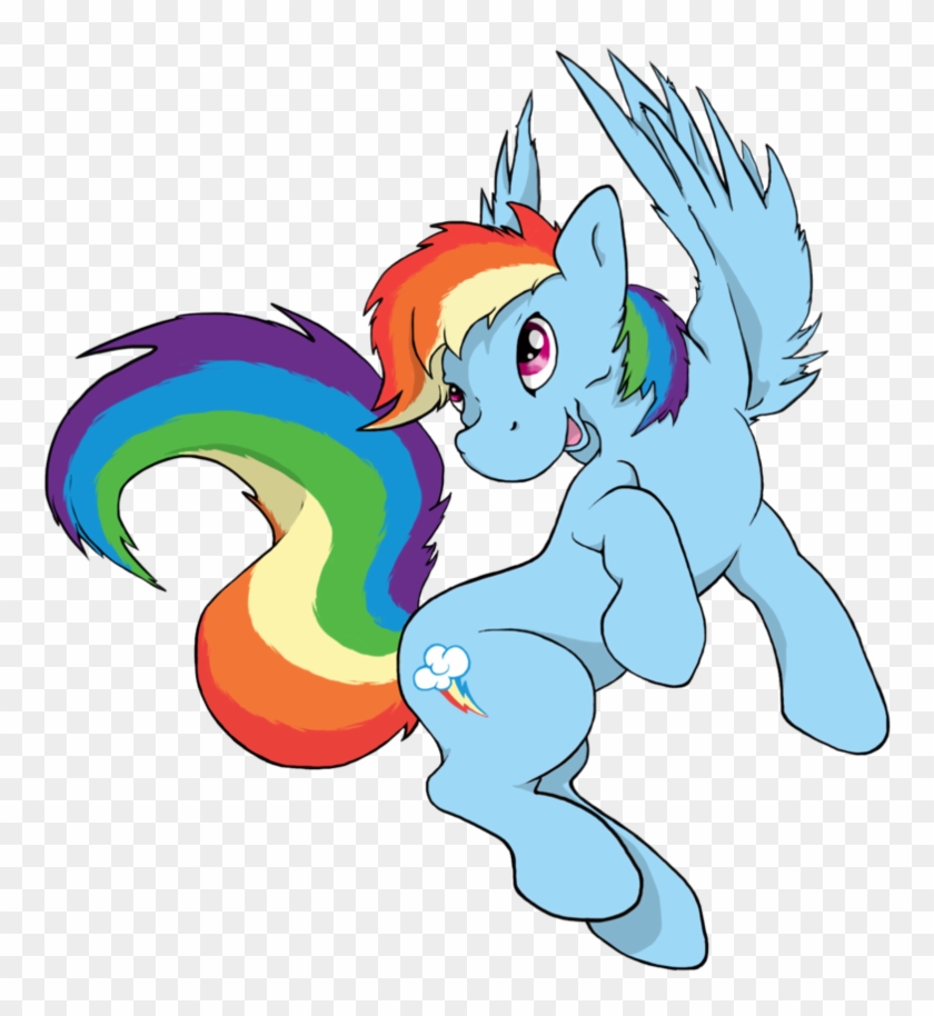 Rainbow Dash Sticker Design By Art Stew Frou Frou - Cartoon - Full Size ...