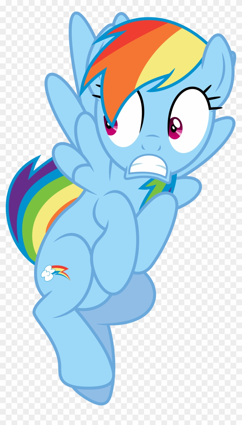 Rainbow Dash Scared By Skie-vinyl - Mlp Rainbow Dash Scared - Full Size ...