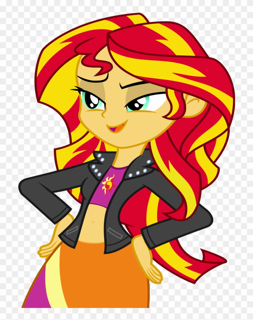 Stomach Clipart Belly Button - Sunset Shimmer My Little Pony Equestria ...