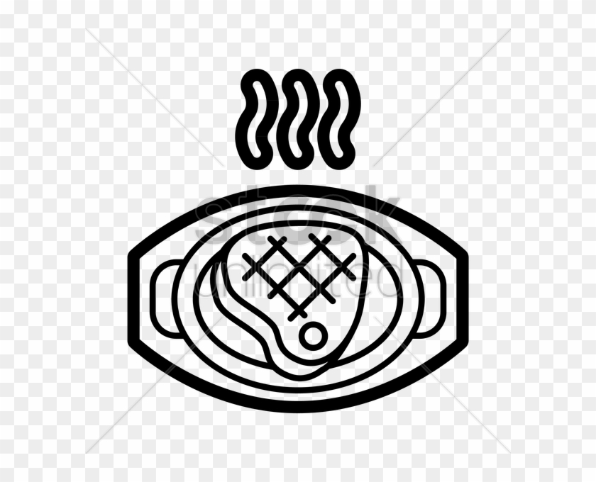 Sizzling Plate Vector Clipart Drawing Clip Art - Sizzling Plate Black ...