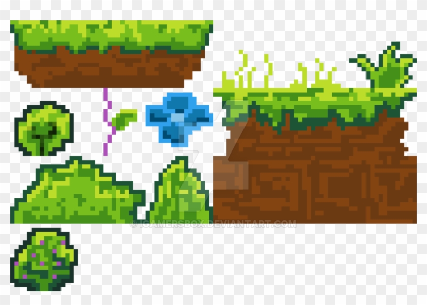 Drawing Bushes Pixel - My First Pixel Art - Full Size PNG Clipart ...