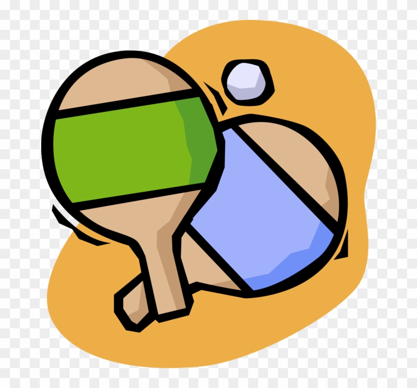 Ping Pong Paddles Royalty Free Vector Clip Art Illustration - Dibujo De ...