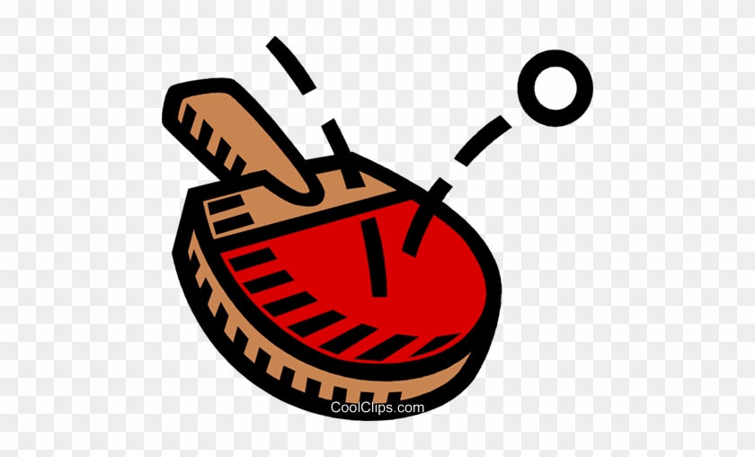 Ping Pong Paddle Royalty Free Vector Clip Art Illustration - Table ...