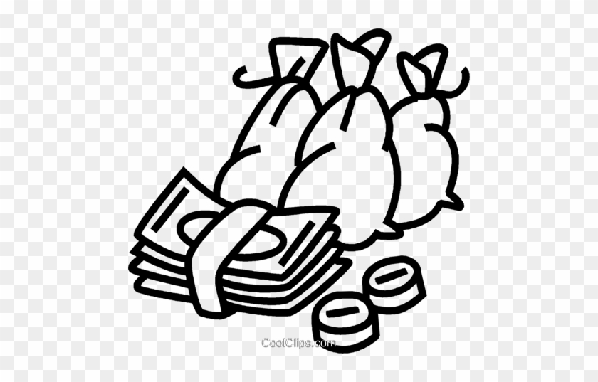 Bags Of Money Royalty Free Vector Clip Art Illustration - Illustration ...