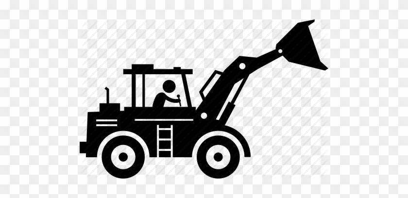 Image Transparent Backhoe Clipart Tractor Wheel - Wheel Loader Icon ...