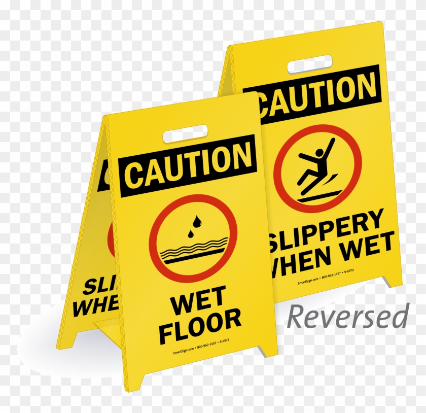 Slippery When Wet Signs - Slip And Fall Warning Signs - Full Size PNG ...
