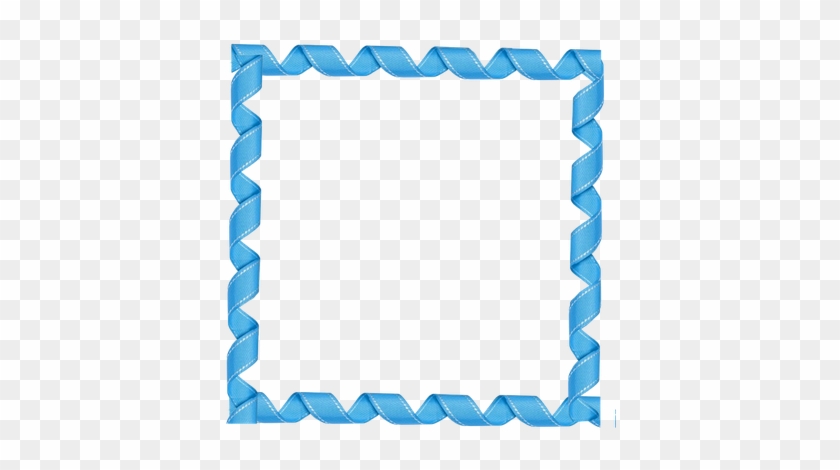 Free Digi Scrapbook Square Curly Blue Ribbon Frame - Blue Border Design ...