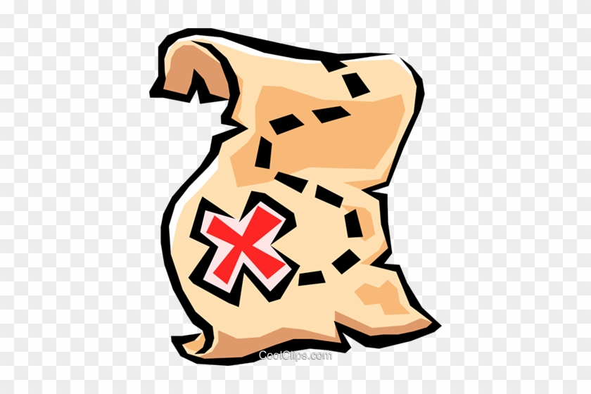 Treasure Map Royalty Free Vector Clip Art Illustration - Treasure Map ...