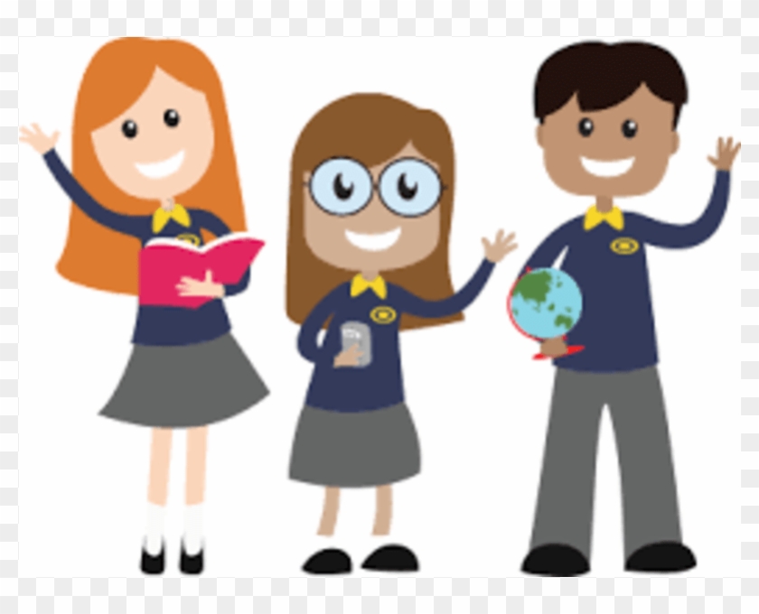 Kids Waving Cartoon - Full Size PNG Clipart Images Download