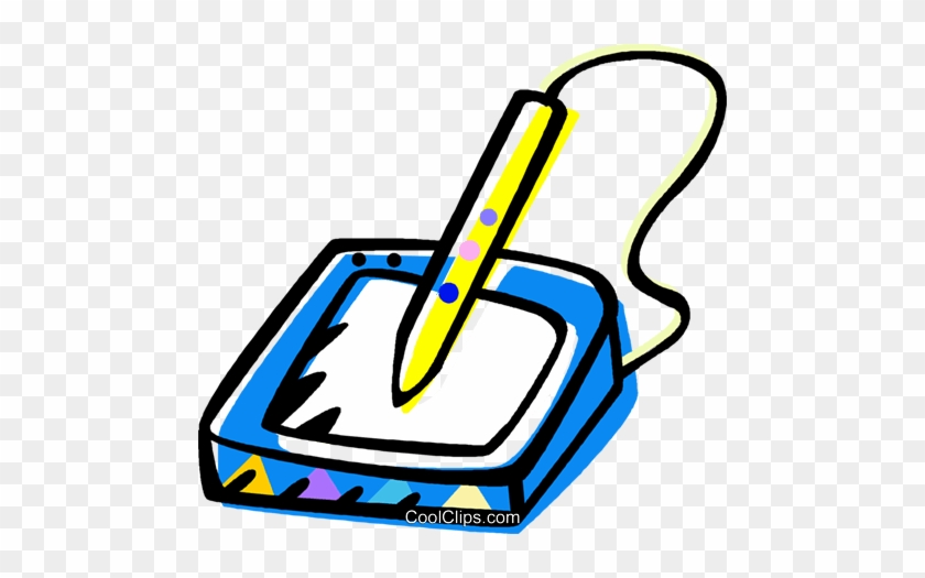Digitizing Tablet With Pen Royalty Free Vector Clip - Digitizing Tablet ...