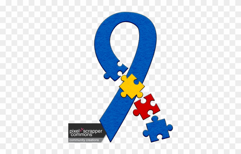 Autism Ribbon - Awareness Ribbon - Full Size PNG Clipart Images Download