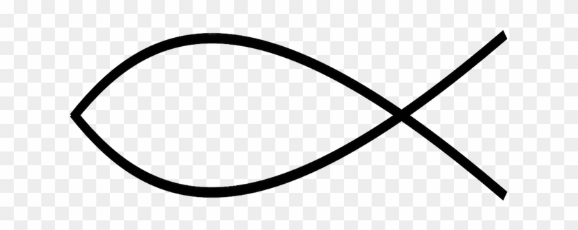 The Jesus Fish - Line Art - Full Size PNG Clipart Images Download