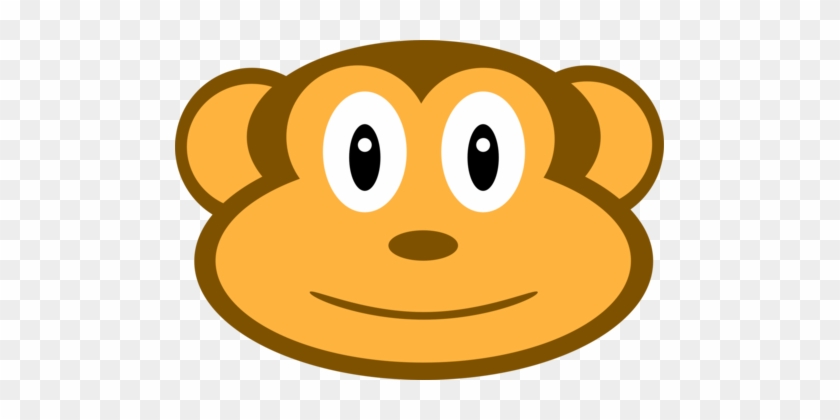 Monkey Smiley Face Animal - Smiley - Full Size PNG Clipart Images Download