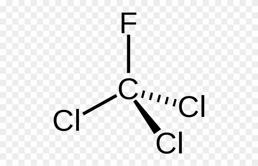 The Structure Of The Chemical Compound Known As Trichlorofluoromethane ...