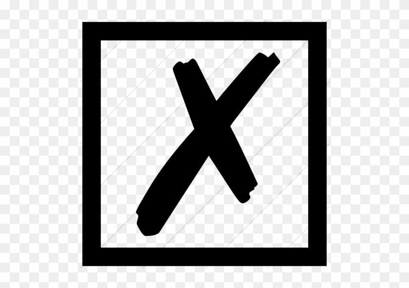 Classica Ballot Box With X Icon Simple Black - Ballot Box - Full Size ...