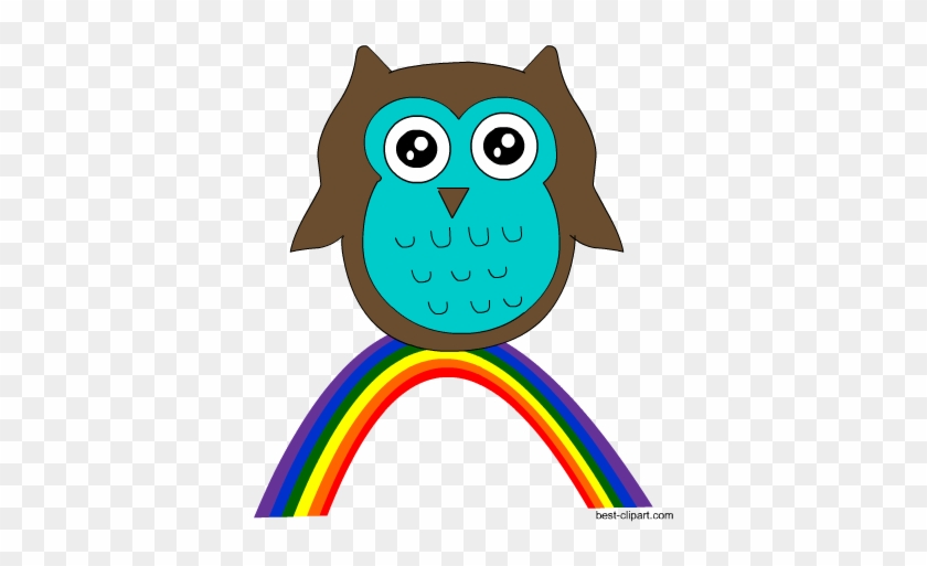 Owl And Rainbow Free Png Clip Art Image - Clip Art - Free Transparent ...